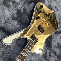 China Custom Paul Stanley Mirror Crack Electric Guitar 22 Fret Basswood Body Maple Neck for sale