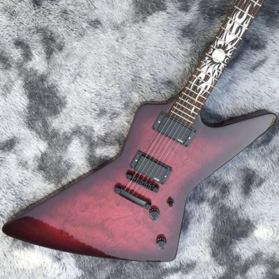 China Custom Rosewood Fingerboard Electric Guitar 24 Fret Mahogany Body Maple Top for Iban Style for sale