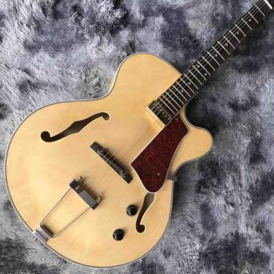 China Custom Grand 5th Avenue Jazz Electric Guitar Natural Mahogany Body 22 Fret OEM for sale