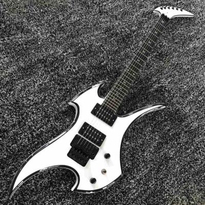 China Mahogany Electric Guitar with Floyd Rose Tremolo 22 Fret Ebony Fingerboard White for sale