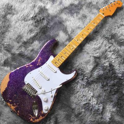 China Custom Aged Strat Electric Guitar in Purple for sale