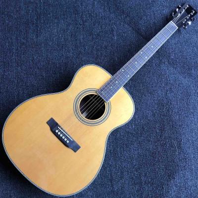 China Custom Solid Spruce Top Acoustic Electric Guitar GOM28S Rosewood Back Side 21 Fret EQ for sale