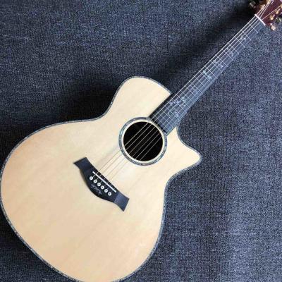 China Custom 41 Inch Solid Spruce Top Acoustic Electric Guitar Rosewood Back Ebony Fingerboard OEM LOGO for sale