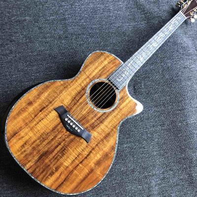 China 41 inch Solid KOA Top Acoustic Guitar Cocobolo Back Sides Ebony Fingerboard 22 Frets for sale