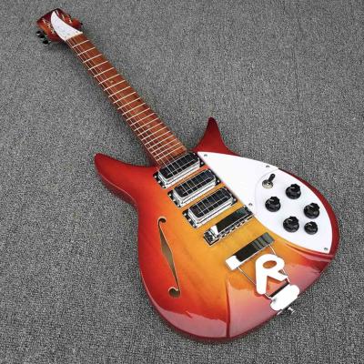 China Custom F Hole Ricken 325 Electric Guitar Cherry Red Body Mahogany 22 Fret for sale