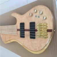 China Custom Burst Maple Top 6 String Bass Guitar Neck Through Body Ebony Fingerboard Active Pickups for sale