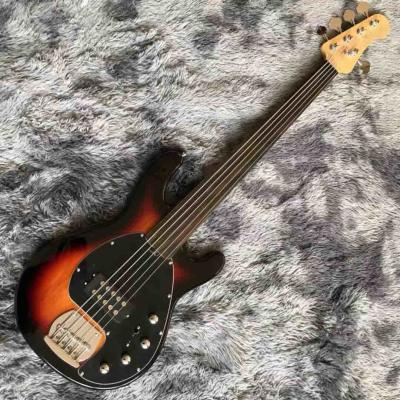 China Custom 5 String MM StingRay Active Bass Guitar 9V Battery Mahogany Body Rosewood Fretboard for sale