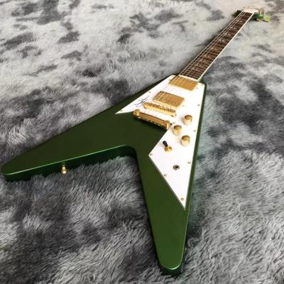 China Custom Grand Flying V Electric Guitar Mahogany Body 22 Fret OEM China Factory for sale