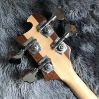 China Custom 4 String Walnut Electric Bass with Maple Fingerboard Neck Through Body Passive Pickups for sale