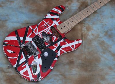 China Custom Eddie Van Halen Tribute Electric Guitar Frankenstein Frankenstrat Relic 22 Fret Mahogany for sale