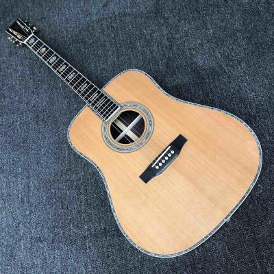 China Custom AAAA All Solid Cedar Wood Dreadnought 41 Inch Professional Acoustic Guitar with Tuner OEM ODM for sale