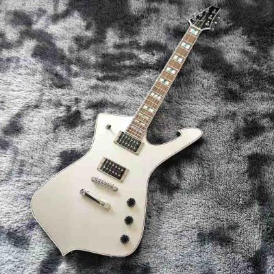 China Custom IBANS Silver Finishing Electric Guitar OEM Accept Logo and Shape Customization for sale