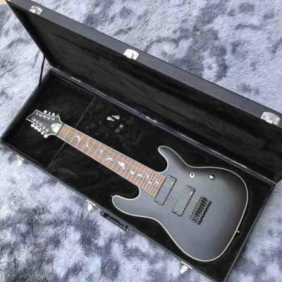 China Custom Grand 9 String DP Damien Plati Electric Guitar Black Satin 22 Fret Mahogany Body with Hardcase for sale