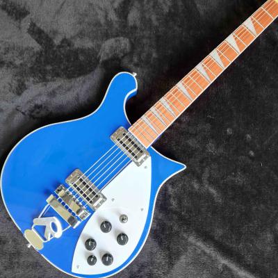 China Custom Rick 325 Backer 34 Inch Electric Guitar Mahogany Body Blue Color 24 Fret for sale