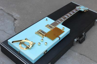 China Custom Vintage Grand G5810 Bo Diddley Light Green Square Electric Guitar Mahogany 24 Fret for sale