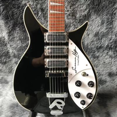 China Custom Rick 350 Electric Guitar Mahogany Body Rosewood Fretboard 24 Frets Black for sale