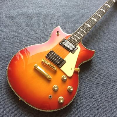 China Custom Grand Solid Mahogany Electric Guitar Cherryburst 22 Fret Gold Hardware for sale