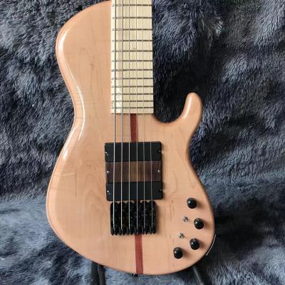 China Custom 6 Strings Neck Through ELM Body Electric Bass Guitar with Active Pickup 20 Fret for sale