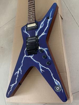 China Custom Vintage Electric Guitar Blue Mahogany Body Rosewood Fingerboard 24 Frets Passive Pickup for sale