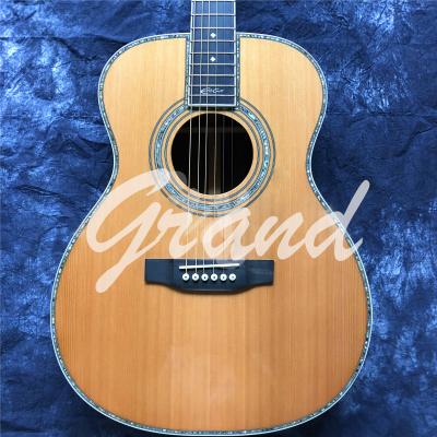 China Custom 40 Inch Solid Cedar OM Acoustic Guitar with Ebony Fingerboard 22 Fret for sale