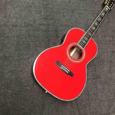 China Custom 39 Inch OOO 45AA AAAA All Solid Wood Acoustic Guitar with EQ 301 Electronic Ebony Fingerboard for sale