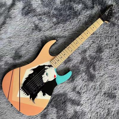 China Custom Handpainted Electric Guitar Grand B.C N.j Series 24 Frets Mahogany Body OEM for sale