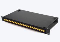 China Cold Rolled Plate 24 Ports ST UPC Corning Fiber Optic ZTE FTTH Patch Panel for Network for sale