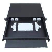 China Cold Rolled Plate 1U 24 Port SC SX FTTH Fiber Optic Patch Panel for 19 Inch Rock Mount for sale