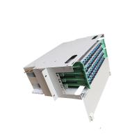 China Plastic Fiber Optic Splice Cable ODF with 48 Port Full Loaded Tray and SC/UPC Adapters for sale