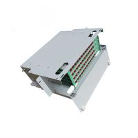 China Plastic Fiber Optic Splice Cable ODF with 48 Port Full Loaded Tray and SC/UPC Adapters for sale