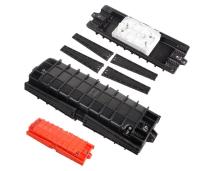 China Distribution Fiber System FTTH 12 24 48 96 144 288 Core Horizontal type Fiber Optic Splice Closure with 3 for sale