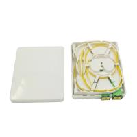 China Wall Mounted FTTH Mini Fiber Optic Socket Panel Box with 2 Ports and SC/APC Pigtail for sale