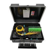 China Mini PLC Splitter Fiber Distribution Box 32/48 Core ABS NAP IP68 2PCS 1X16 or 48 Adaptor for sale