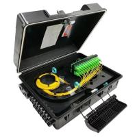 China Mini PLC Splitter Fiber Distribution Box 32/48 Core ABS NAP IP68 2PCS 1X16 or 48 Adaptor for sale