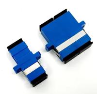 China SC Fiber Optic Adapter Single Mode Duplex Optical Adaptors with Shutter SC Connector for sale