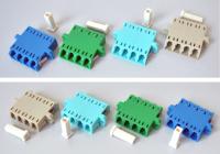China FTTH Fiber Optic Adapter LC Quad Flange Coupler 4 LC for 40 to 85 Temp Compatibility for sale