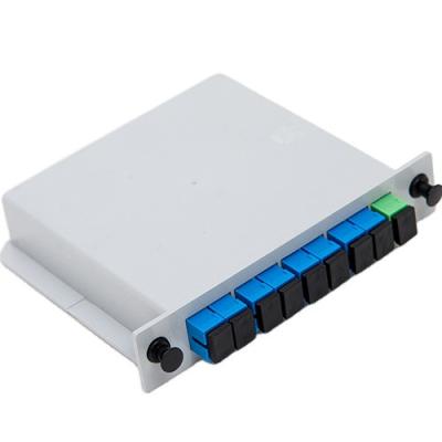 China 1 to 8 PLC Splitter with SC FC LC ST Connector Type G657A Fiber Type at Affordable for sale