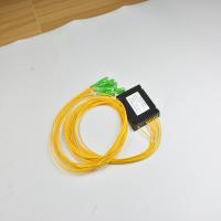 China 1260-1650nm 1*2 1*4 1*8 1*16 1*32 1*64 FTTH Optical Fiber PLC Splitter Cassette Type SC Connectors for sale