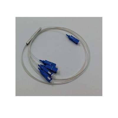 China LC Connector Mini Module Steel Tube Type 1*4 PLC Splitter for Fiber Signal Transmission for sale