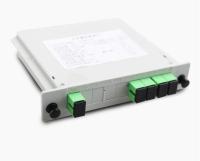 China 1*4 Fiber Optic Green SC APC to SC UPC Splitter for Huawei Wavelength 1260-1650nm for sale