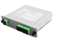 China 1*4 Fiber Optic Green SC APC to SC UPC Splitter for Huawei Wavelength 1260-1650nm for sale