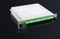 China Telecommunication FAT and FTD FTTH Fiber Splitter with WDM Cassette Type PLC Splitter 1x8 SC APC for sale