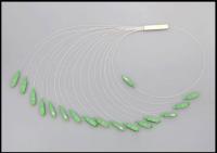 China 1x8 Fiber Optic Splitter in Stainless Tube Closure for 1260-1650nm Operating Wavelength for sale