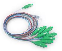 China FTTH Mini Steel Tube Splitter Fiber Optic Micro 1*8 SC APC MINI 1m 1.5m PLC Splitter for sale