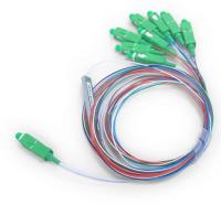 China FTTH Mini Steel Tube Splitter Fiber Optic Micro 1*8 SC APC MINI 1m 1.5m PLC Splitter for sale