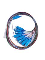 China Telecommunication 1x2 4 8 16 C G657A1 0.9mm SCUPC mini type Fiber Optic PLC Splitter for sale
