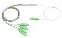 China Telecommunication 1x2 4 8 16 C G657A1 0.9mm SCUPC mini type Fiber Optic PLC Splitter for sale