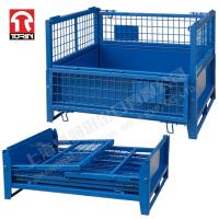 China Torin SWK8009 Folding Logistics Sorting Cage Wire Mesh Container Metal Pallet for sale