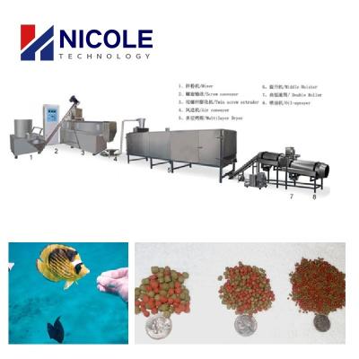 China Floating Fish Food Processing Line Multifunctional Twin Screw Extrusion for sale