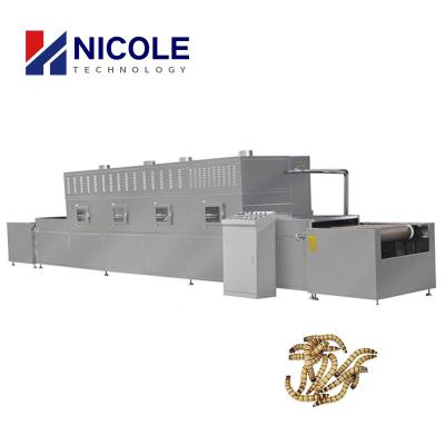 China Stainless Steel Industrial Microwave Dryer Insects Continuous Drying Equipment for sale